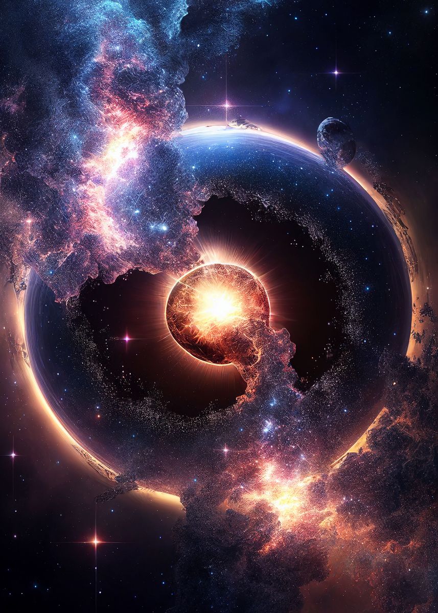 'Creation of the Cosmos' Poster, picture, metal print, paint by Michael ...