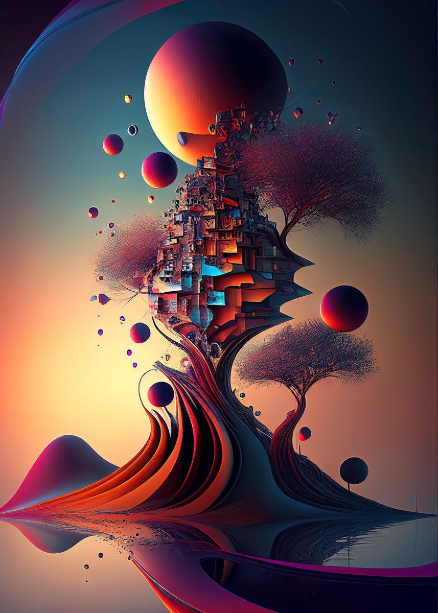 'Surreal World ' Poster, picture, metal print, paint by Markus Weber ...