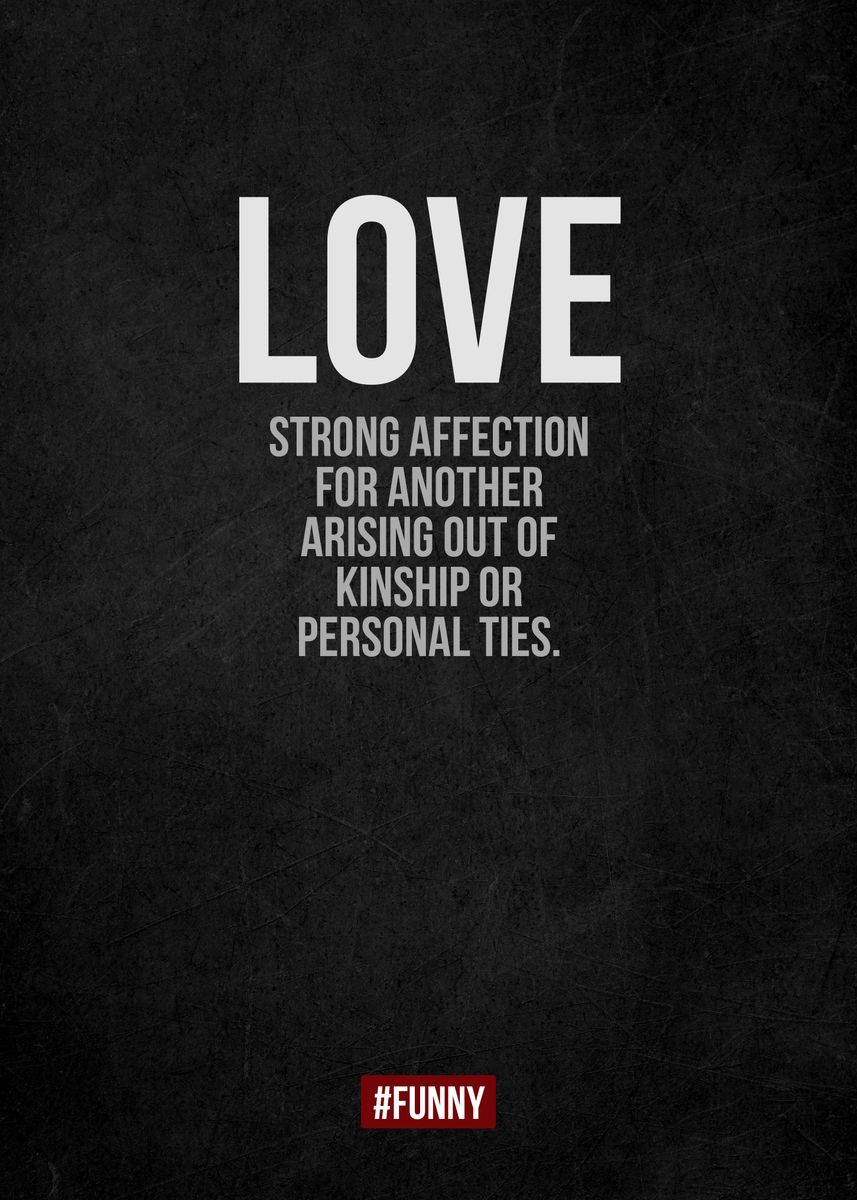 'Funny Love' Poster, picture, metal print, paint by Wall Art | Displate