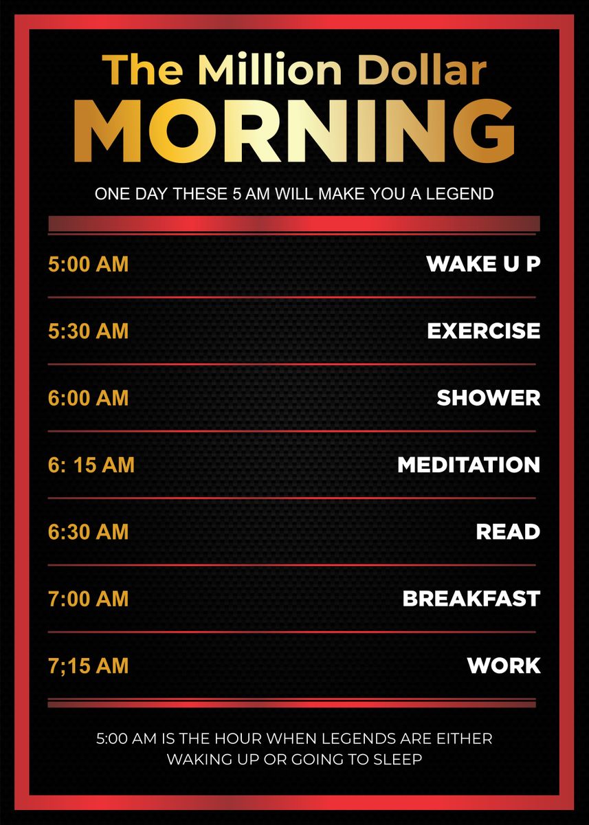 'The million dollar morning' Poster by Most Popular Cult posters | Displate