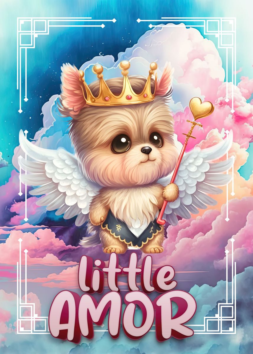 'Love god the dog' Poster, picture, metal print, paint by Stefan Merz ...