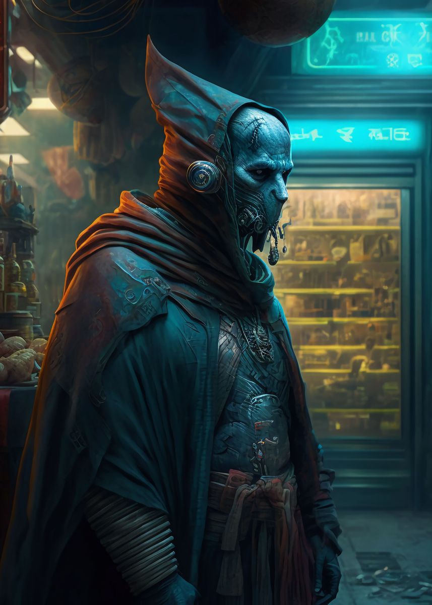 'Alien futuristic world' Poster, picture, metal print, paint by ...