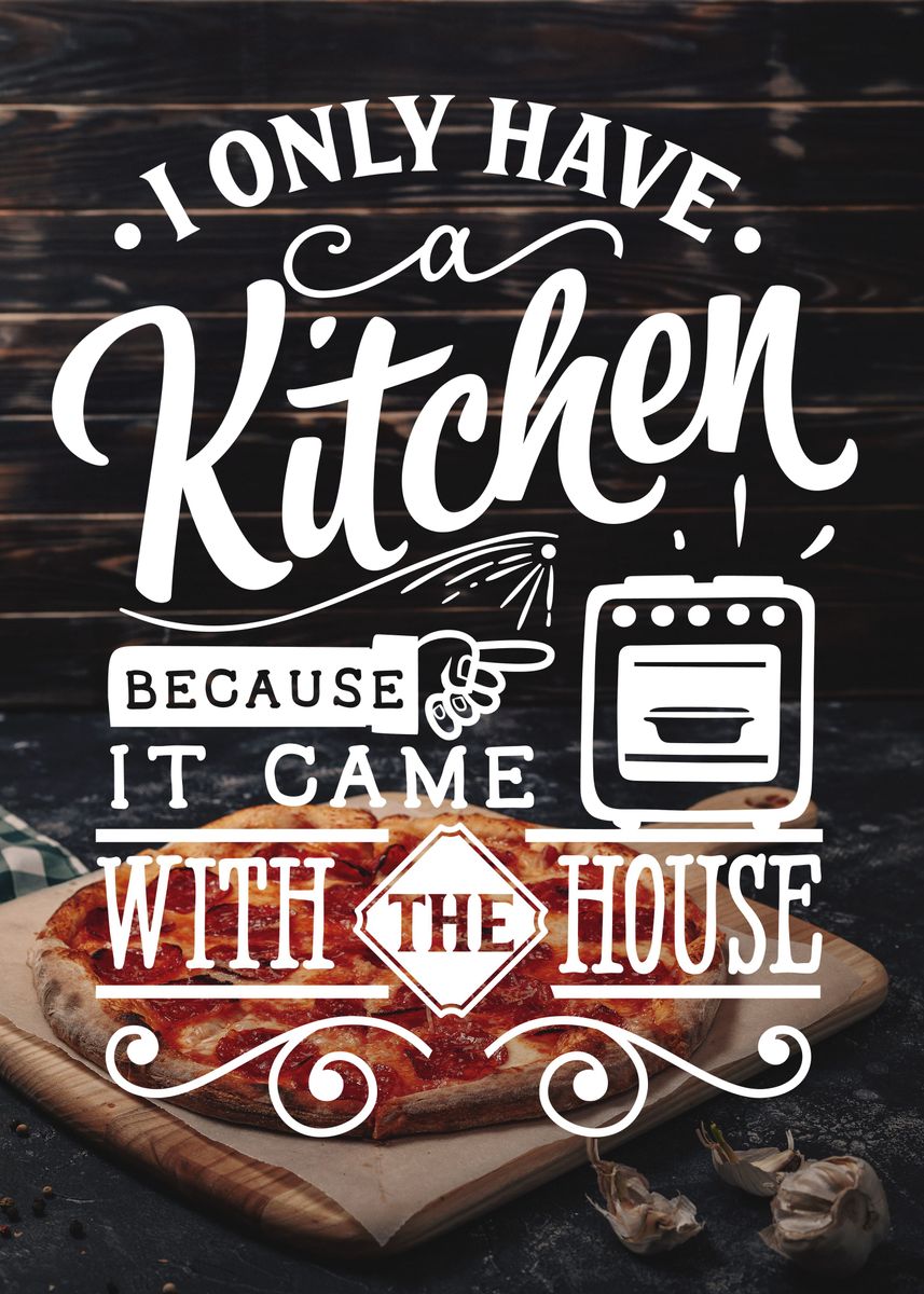 'Kitchen Rules House Rules' Poster, picture, metal print, paint by ...