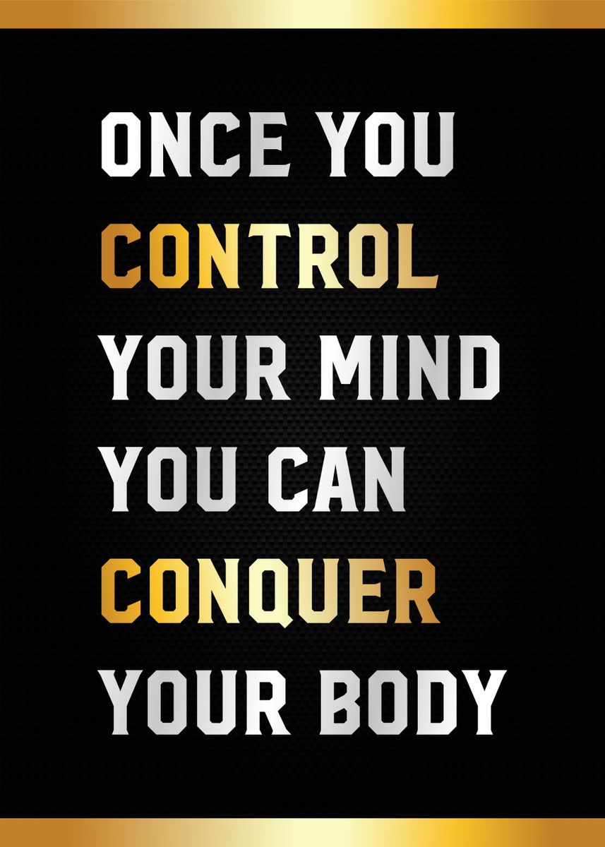 'workout gym fitness quote' Poster, picture, metal print, paint by Most ...