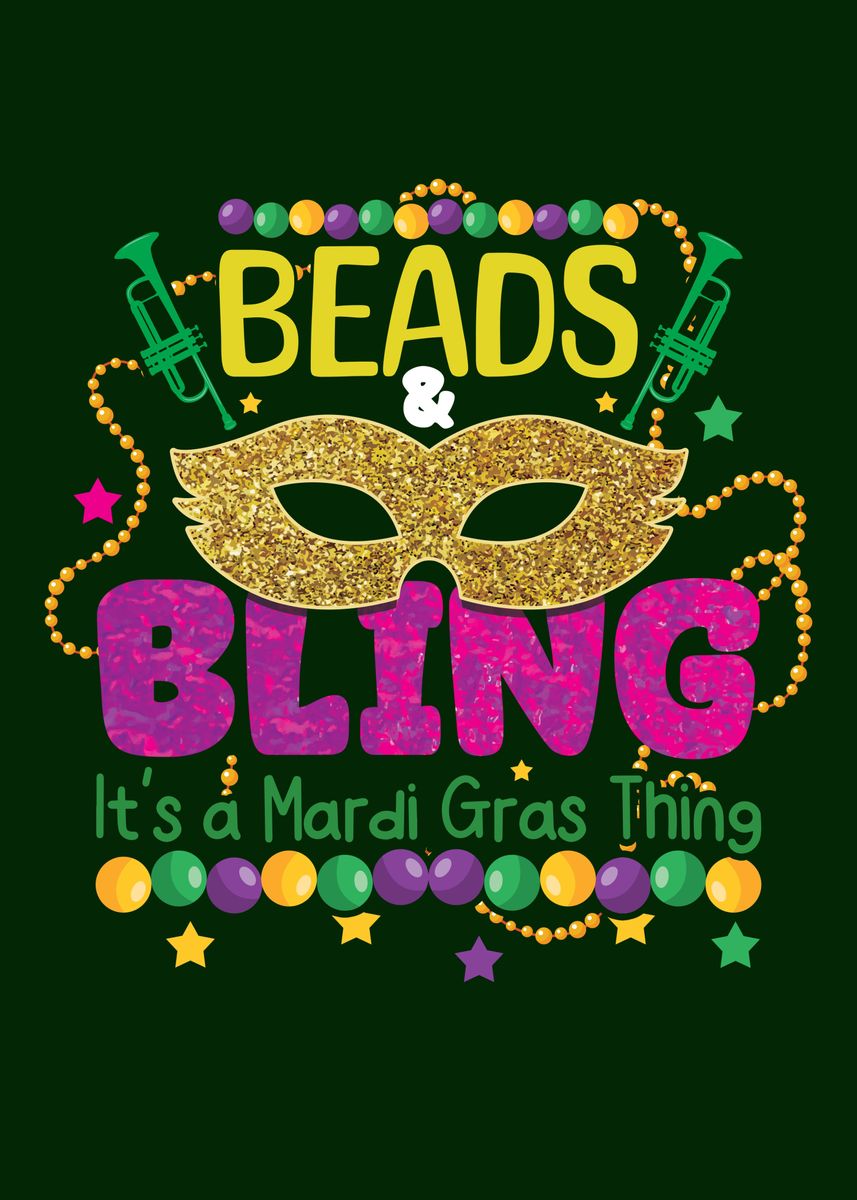 'Festival Parade Beads' Poster, picture, metal print, paint by ShirTom ...