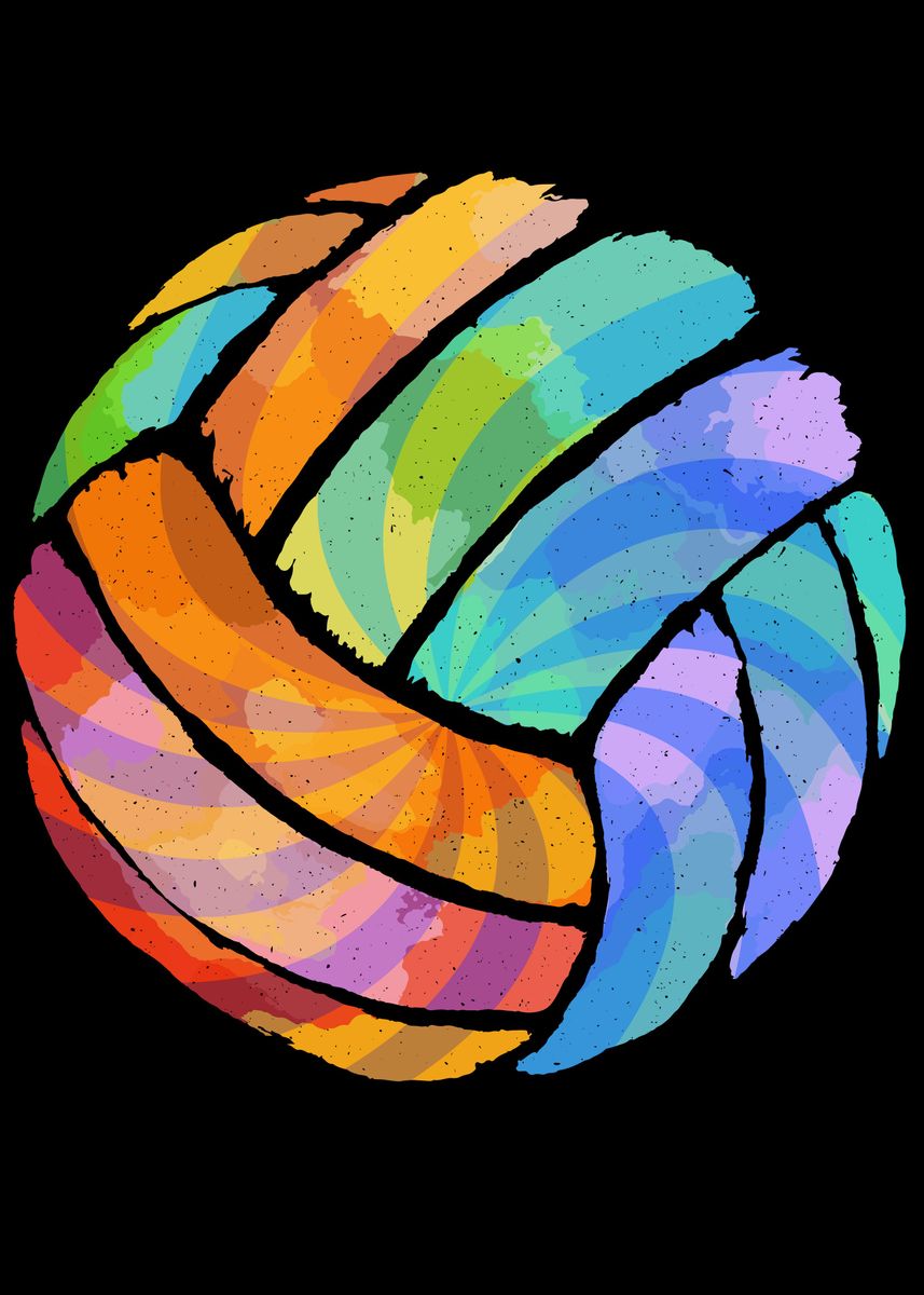 'Beach Volleyball Pride' Poster, picture, metal print, paint by Chris ...