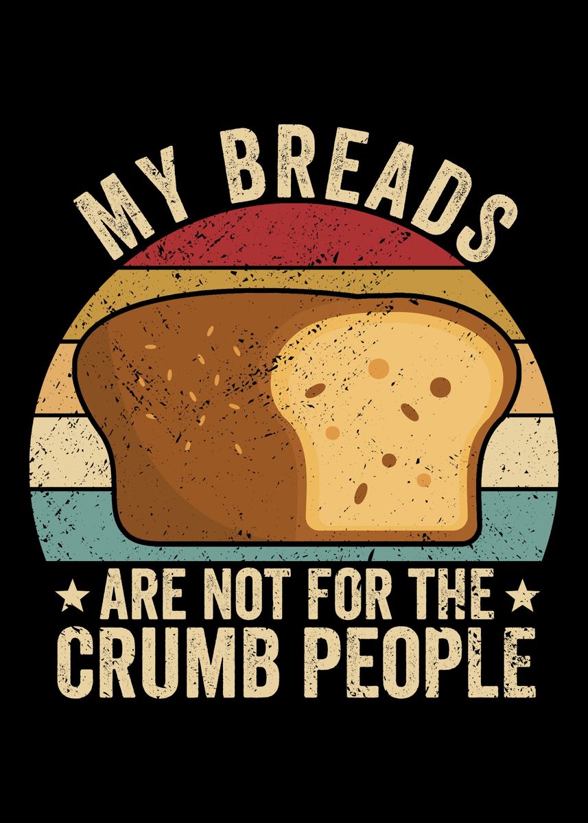 'Funny Bread Baking Baker' Poster, picture, metal print, paint by ...