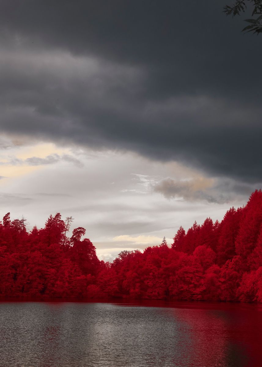 'Grey Clouds over water' Poster, picture, metal print, paint by Stephen ...