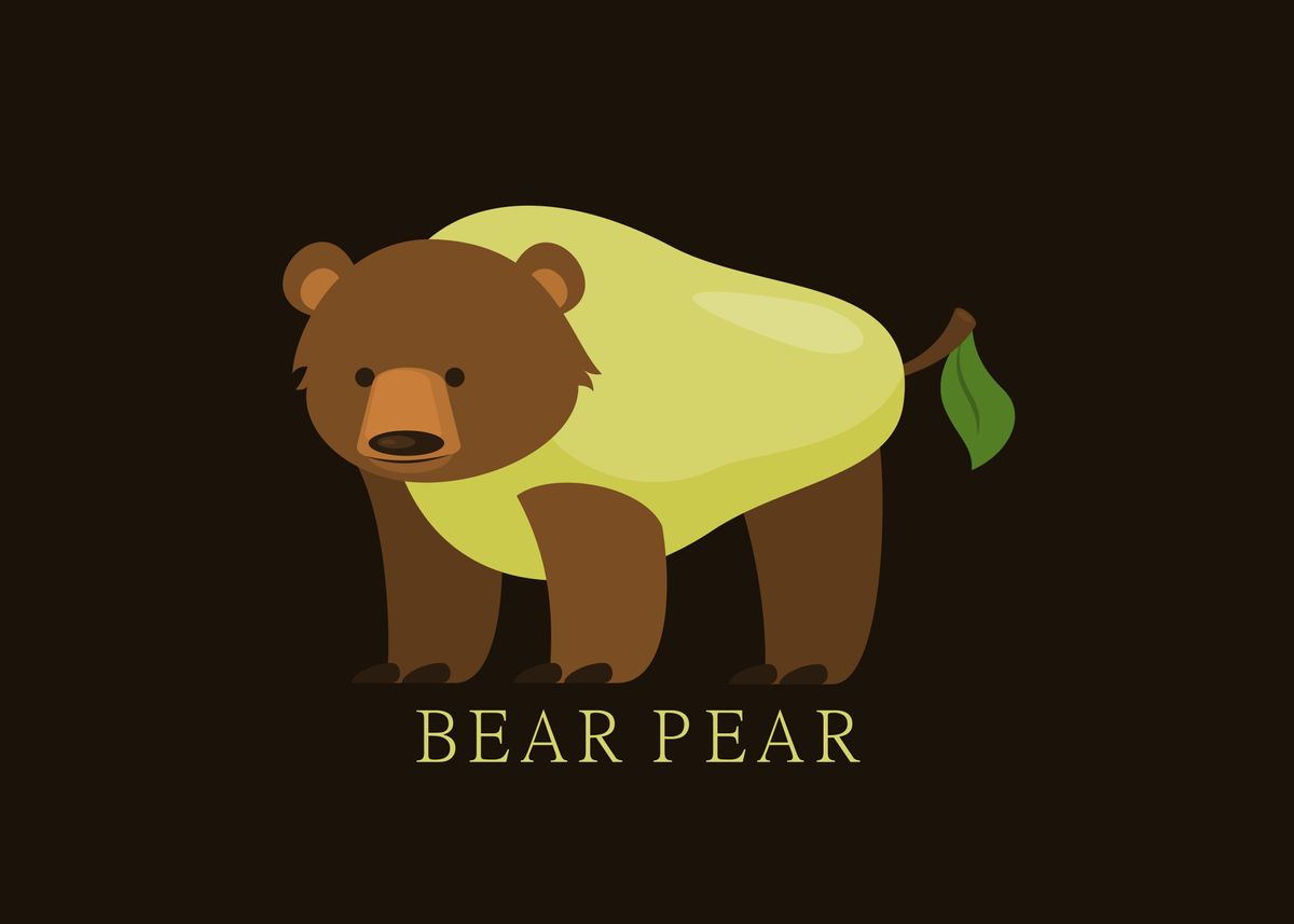 'Bear Pear' Poster by John Poh | Displate