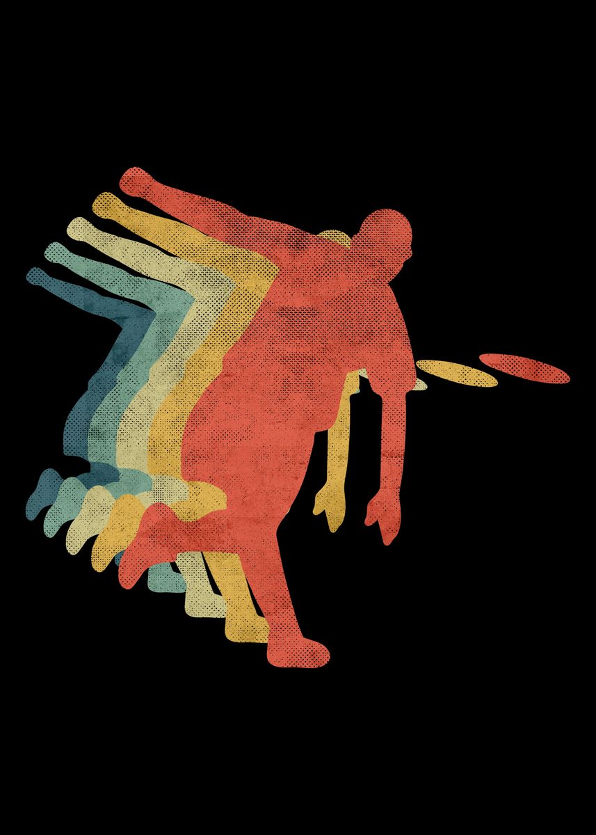 'Frisbee Throw Ultimate' Poster, picture, metal print, paint by El ...