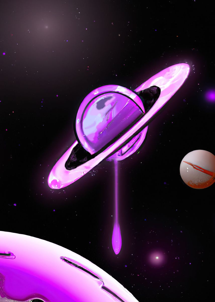 'Dripping Planet' Poster, picture, metal print, paint by Ryan Kasko ...