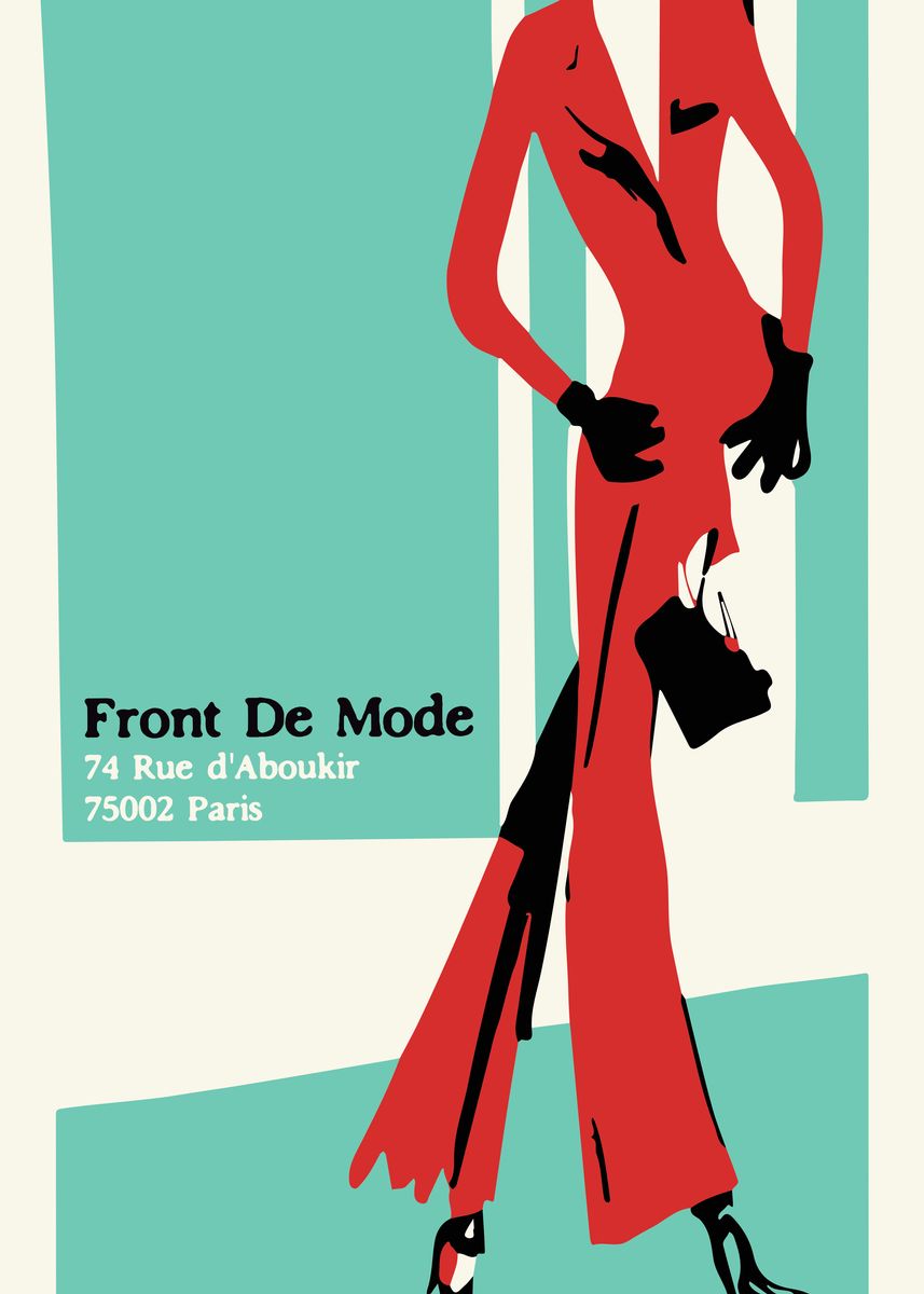 'French Fashion Store' Poster, picture, metal print, paint by BluePinkPanther | Displate