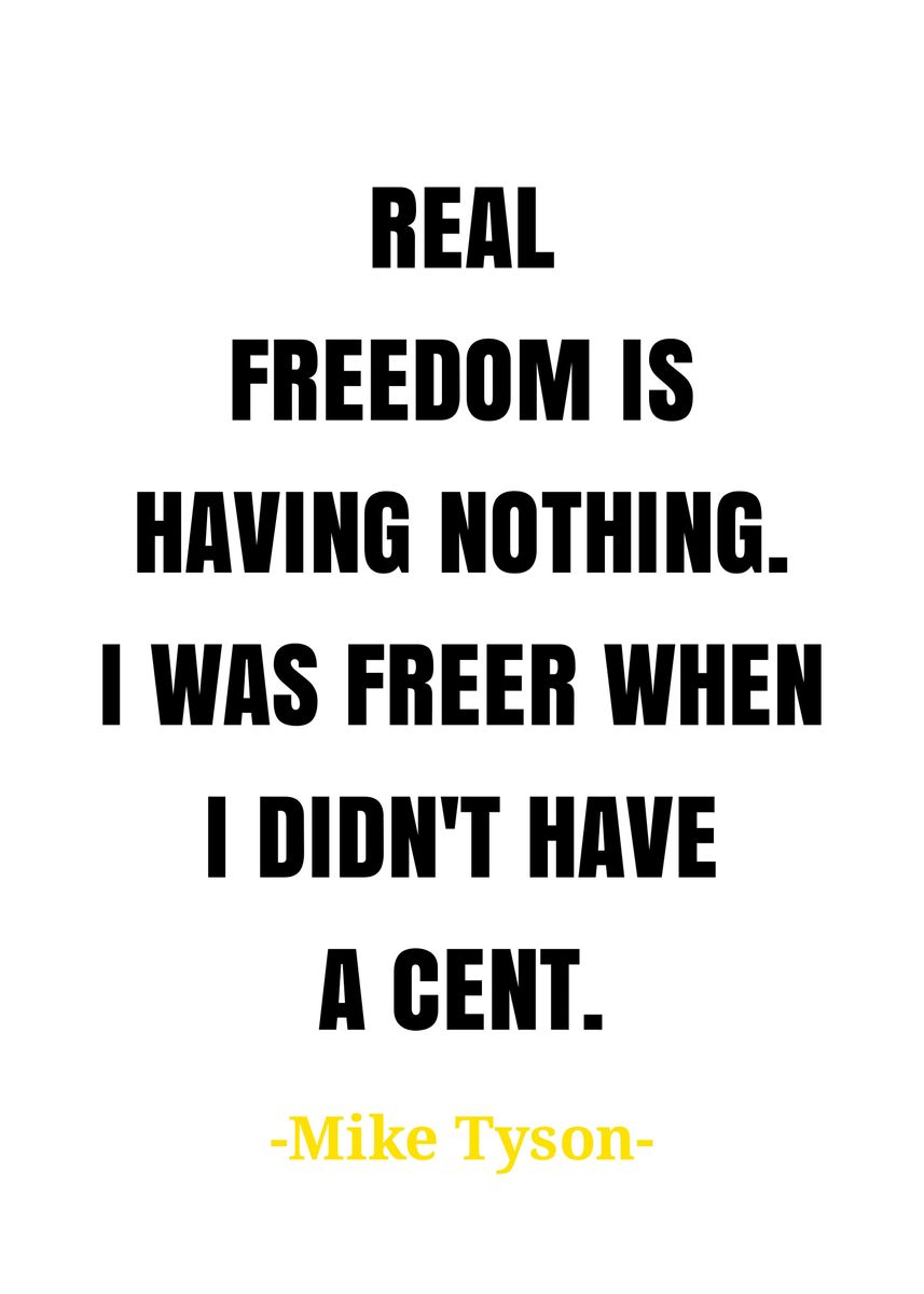 'Mike Tyson quote' Poster, picture, metal print, paint by Gembull Art ...