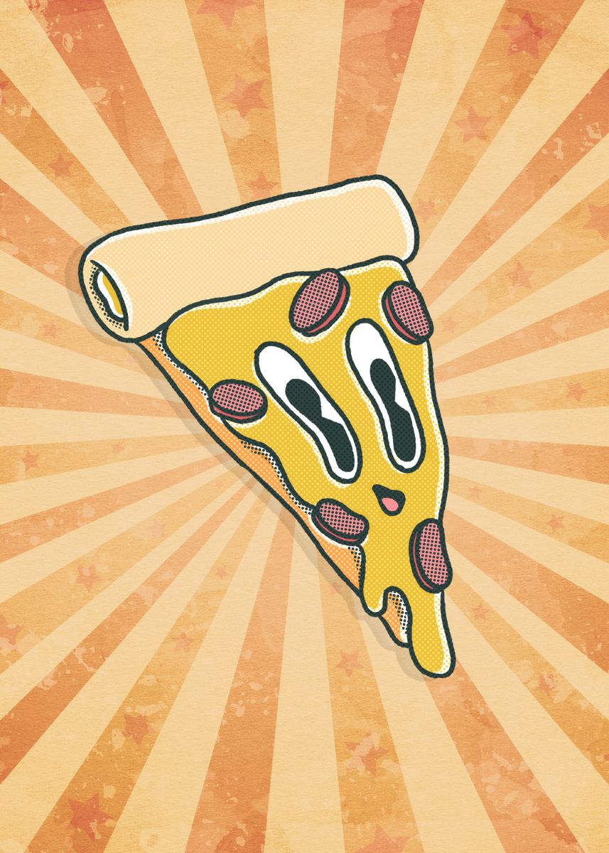 'Cheesy Pizza' Poster, picture, metal print, paint by pearshapedboss ...
