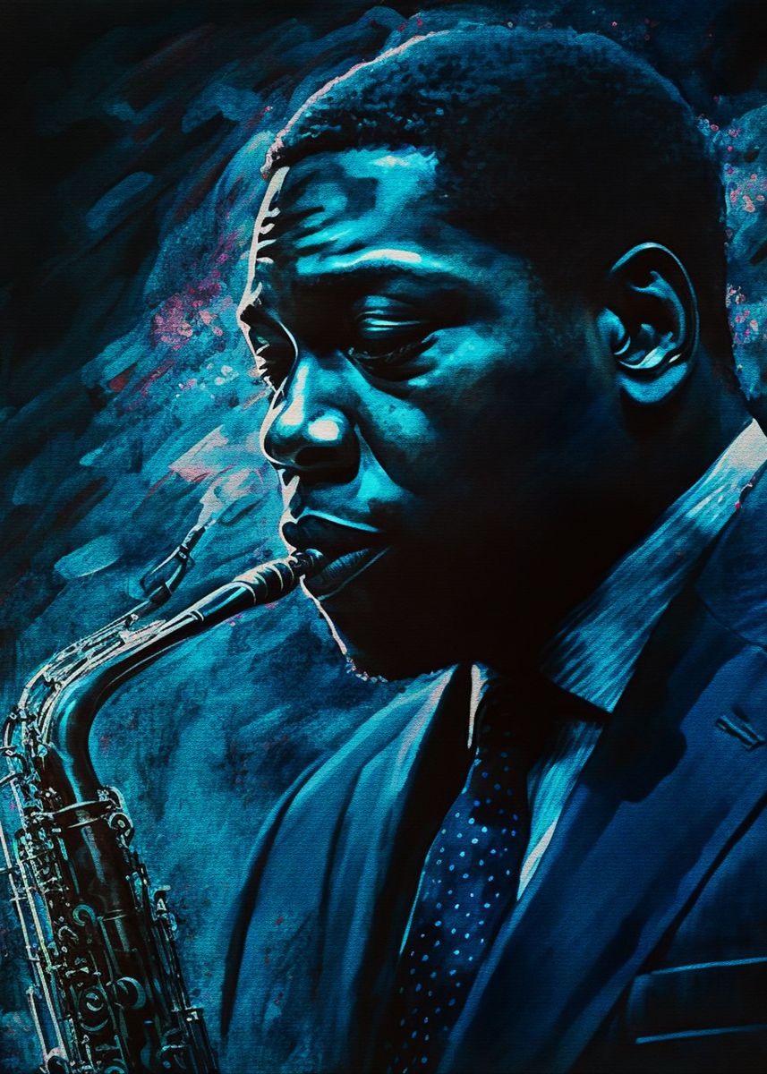 'Playing Saxophone Music' Poster, picture, metal print, paint by Muh ...