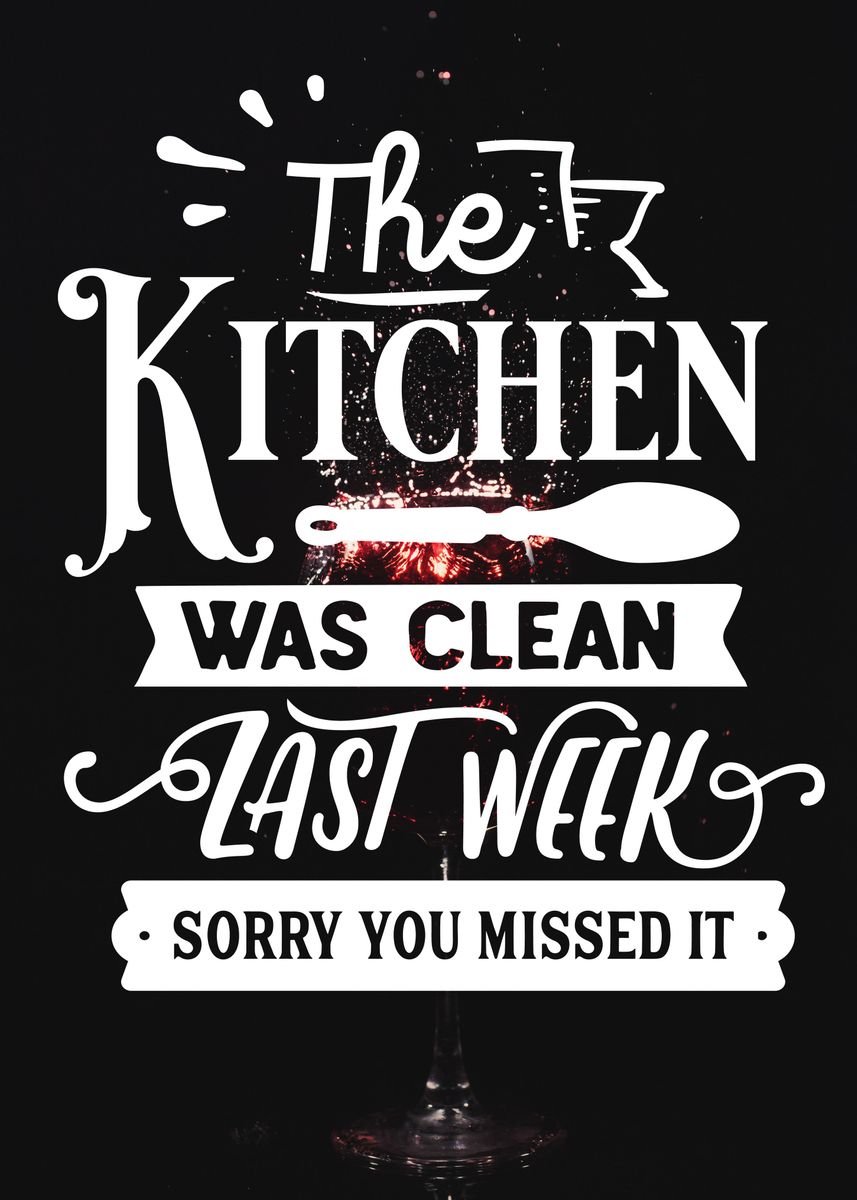 'The Kitchen was clean' Poster, picture, metal print, paint by Stefan ...