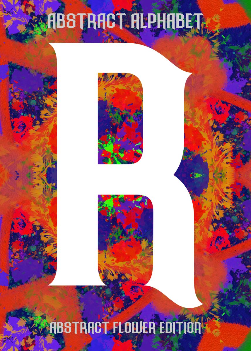'Alphabet Letter R' Poster, picture, metal print, paint by Shichiro Ken ...