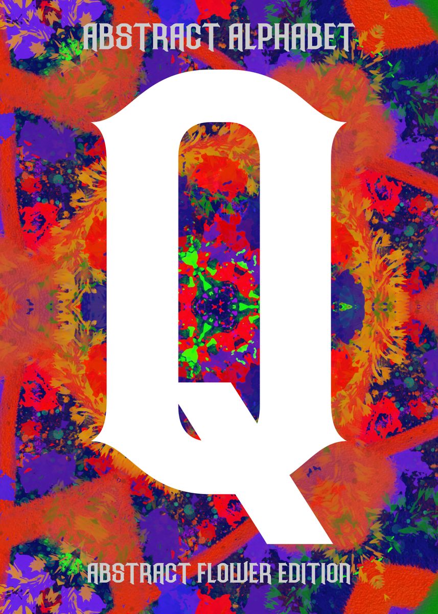 'Alphabet Letter Q' Poster, picture, metal print, paint by Shichiro Ken ...