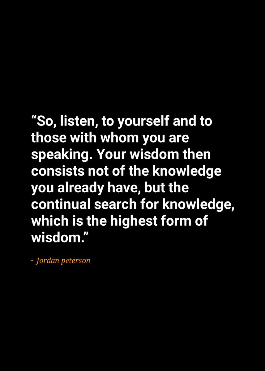 'quote Jordan peterson ' Poster, picture, metal print, paint by ocill ...