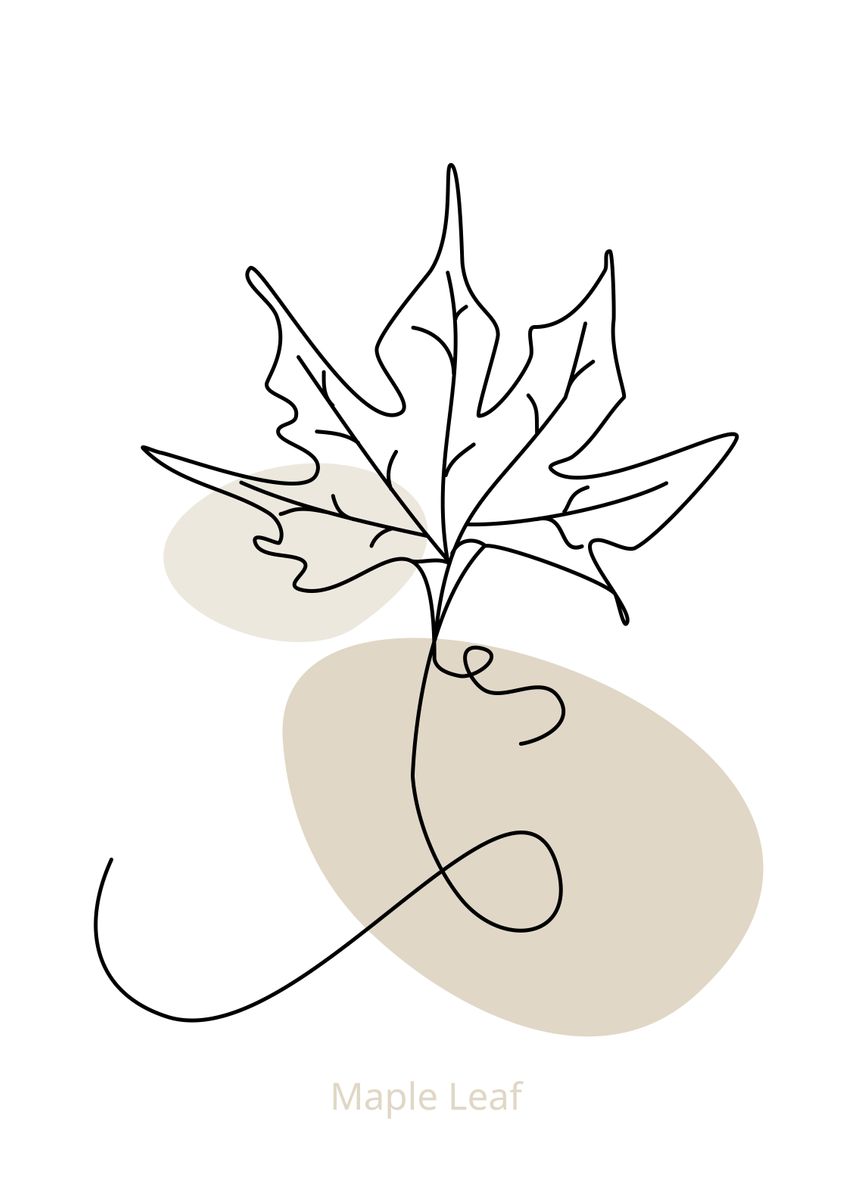 'Premium Maple Leaf' Poster, picture, metal print, paint by Wisnu ...