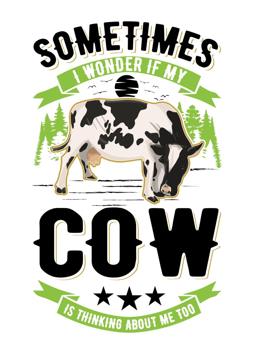 'Cow Cattle Breeder Farmer ' Poster, picture, metal print, paint by ...