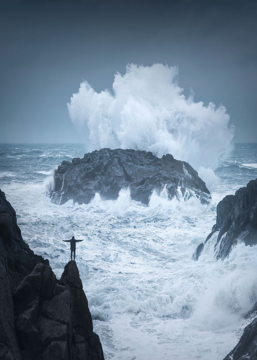 'Stormy Ocean' Poster, picture, metal print, paint by Julius Kähkönen ...