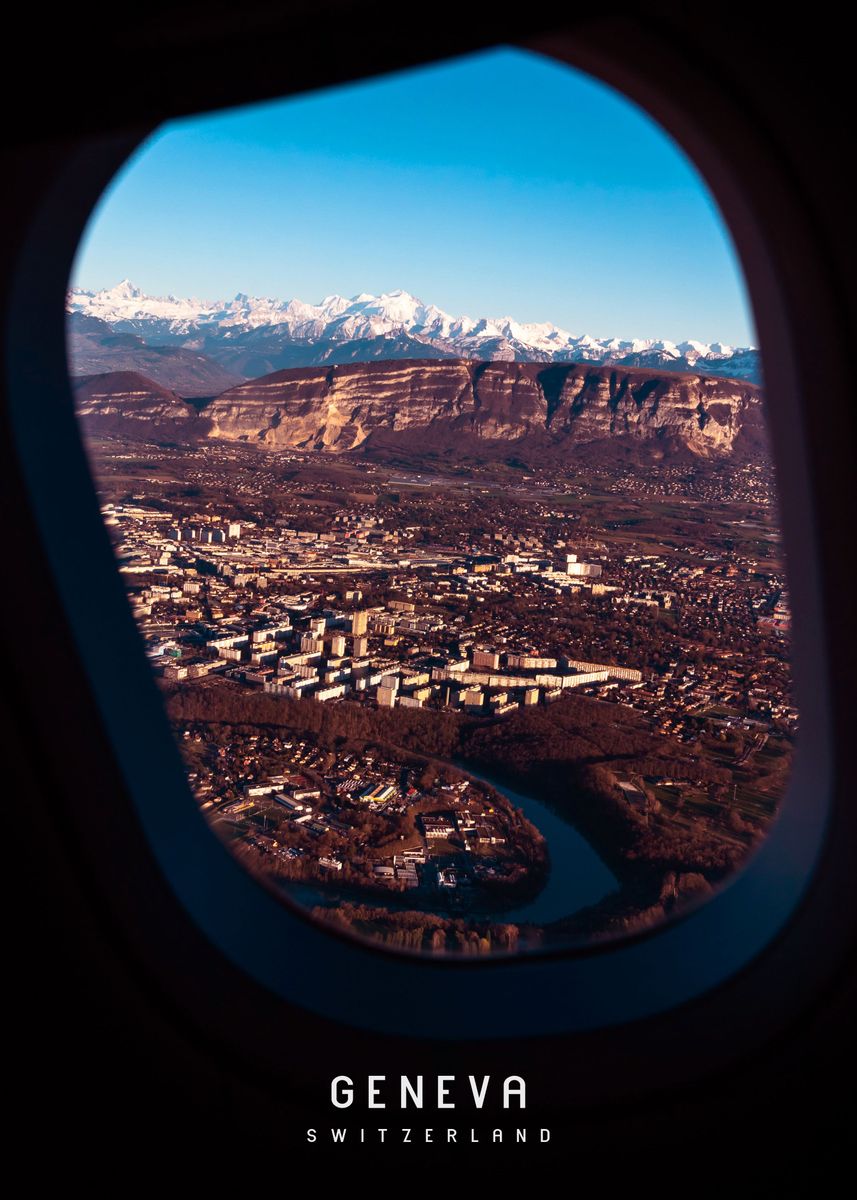 'Geneva ' Poster, picture, metal print, paint by Famous City | Displate