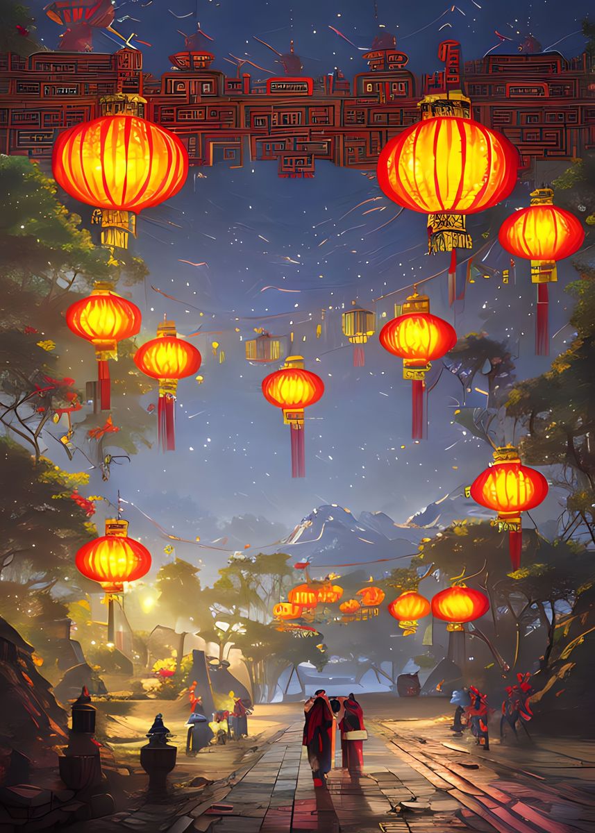 'Lunisolar Imlek' Poster, picture, metal print, paint by Alex Bayu ...