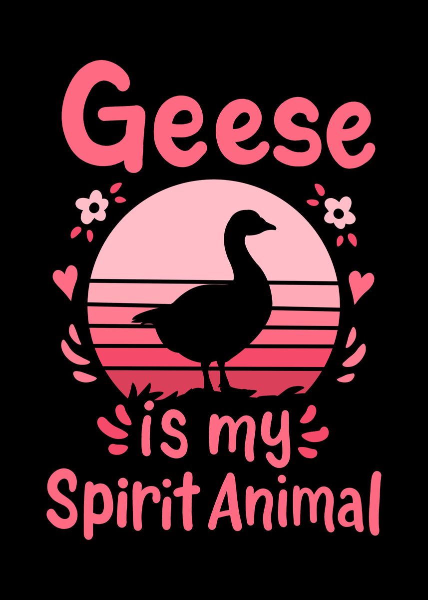 'Geese Goose Spirit Animal' Poster, picture, metal print, paint by ...