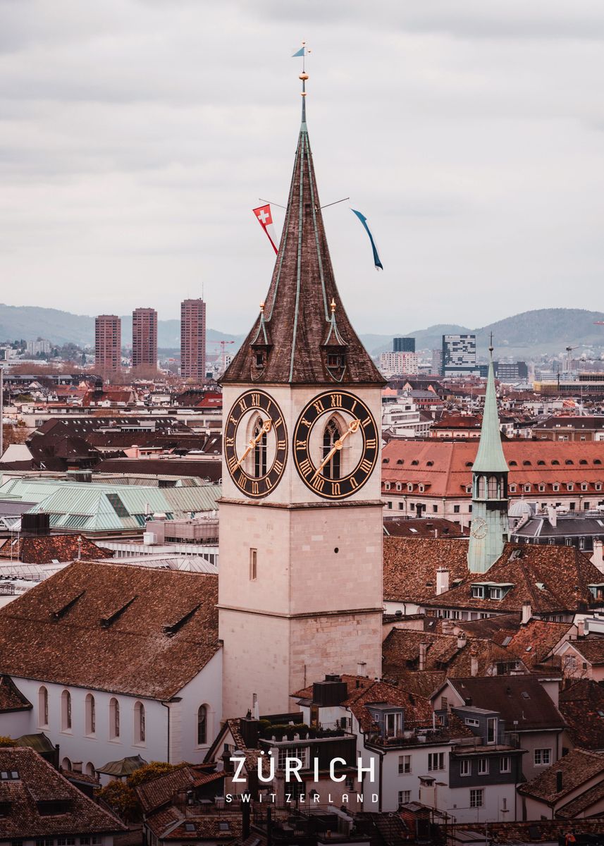 'Zurich ' Poster, picture, metal print, paint by Big City | Displate