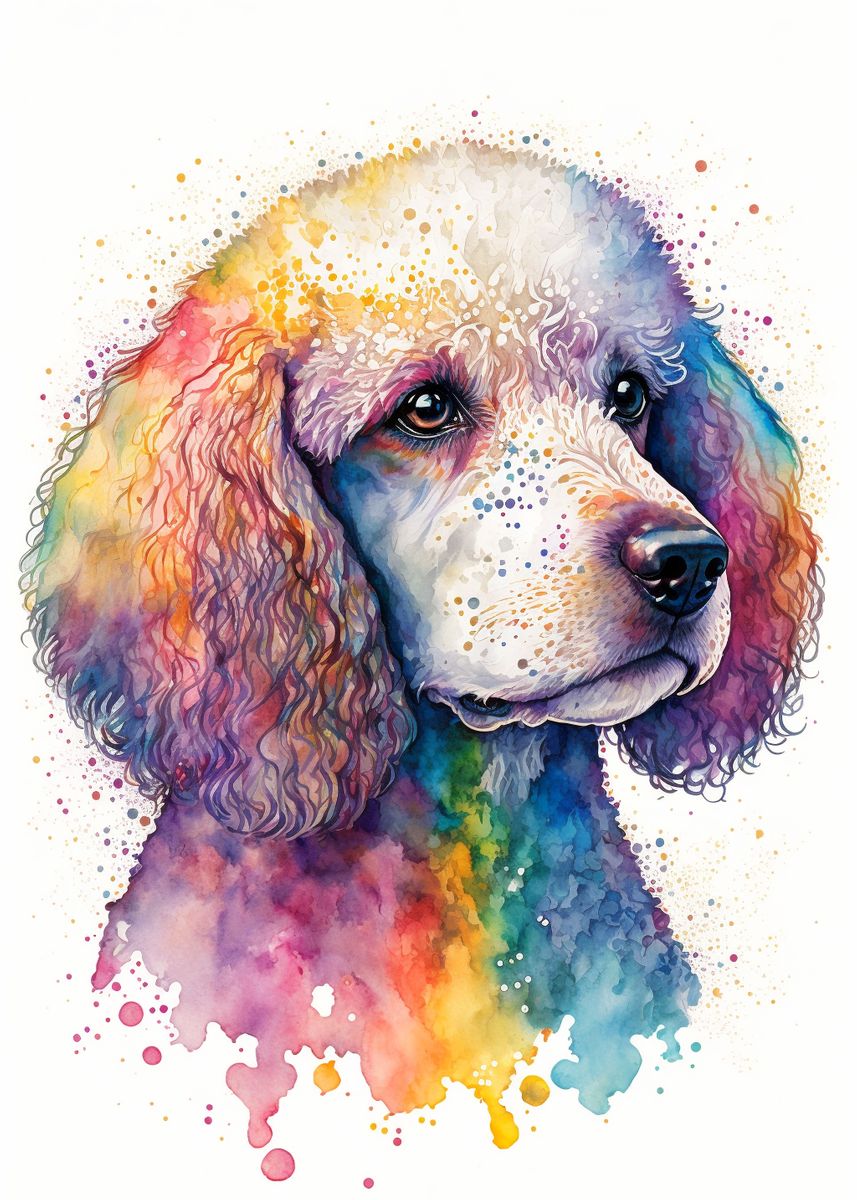 'Poodle' Poster, picture, metal print, paint by CanvasPixelDreams ...
