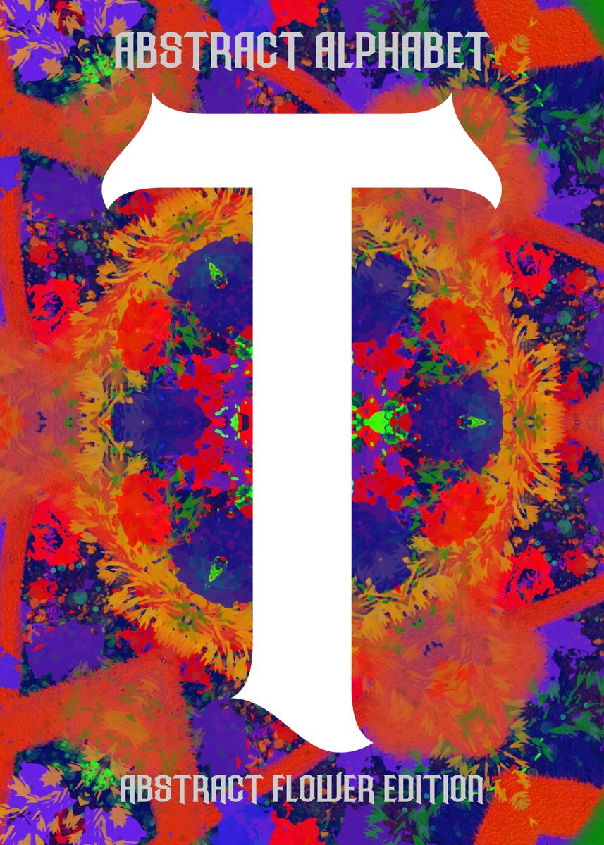 'Alphabet Letter T' Poster, picture, metal print, paint by Shichiro Ken ...