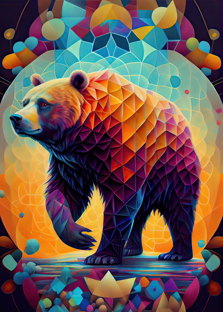 'The Slow and Mighty Bear ' Poster, picture, metal print, paint by ...