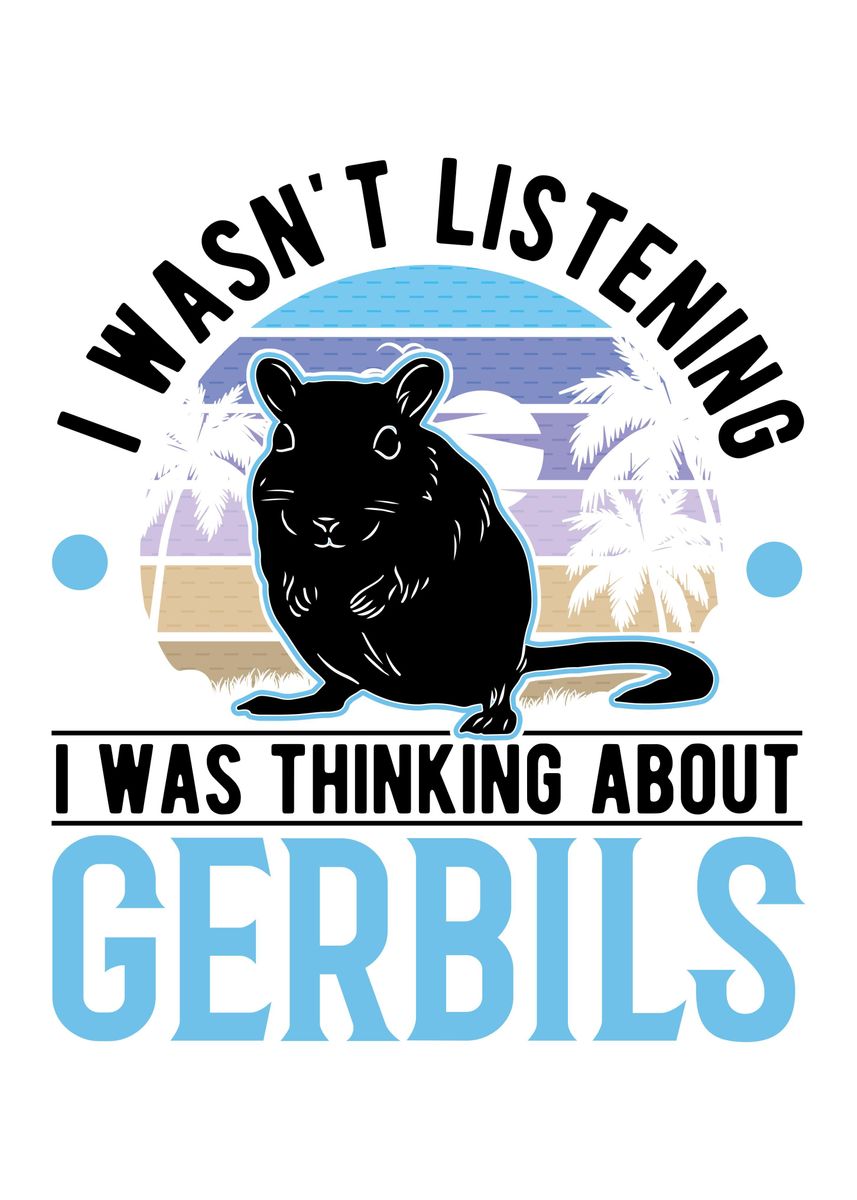 'Gerbil Mongolian Racing Ra' Poster, picture, metal print, paint by ...