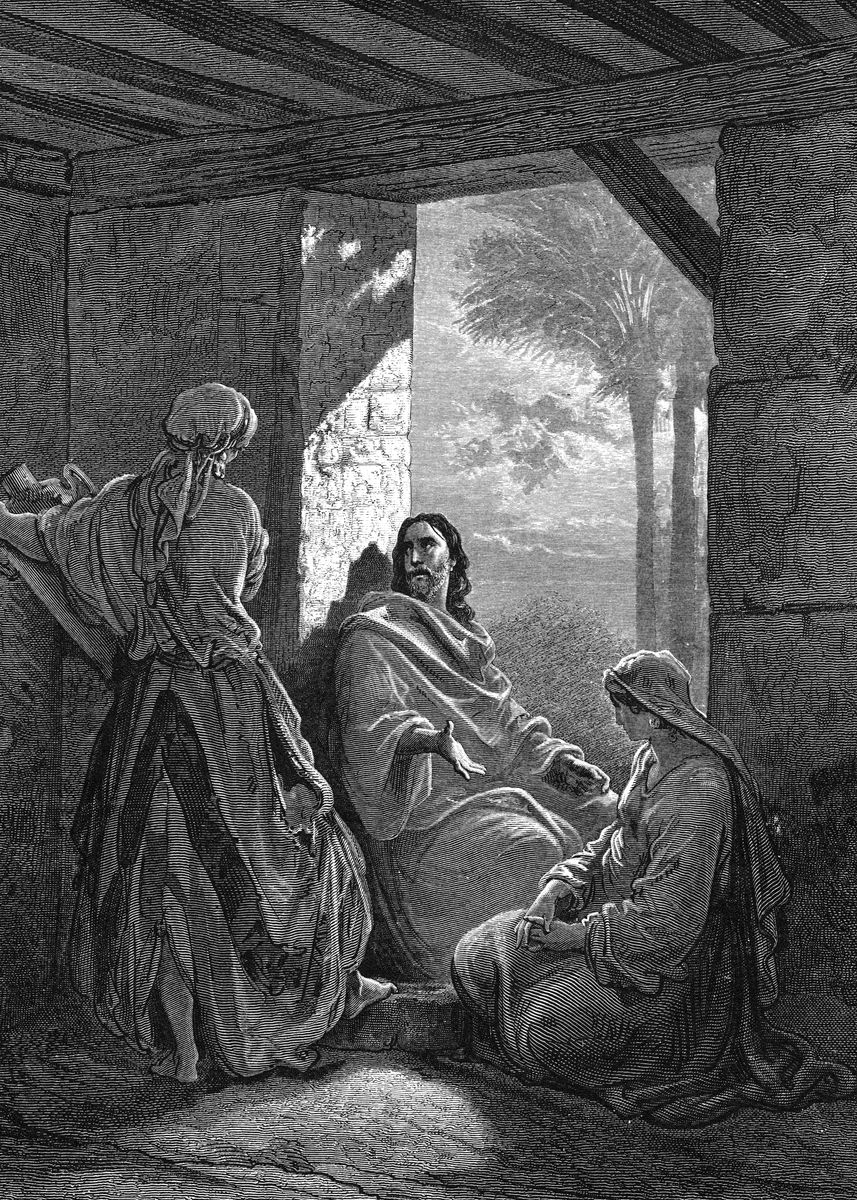 'Jesus at the House' Poster, picture, metal print, paint by Portokalis ...