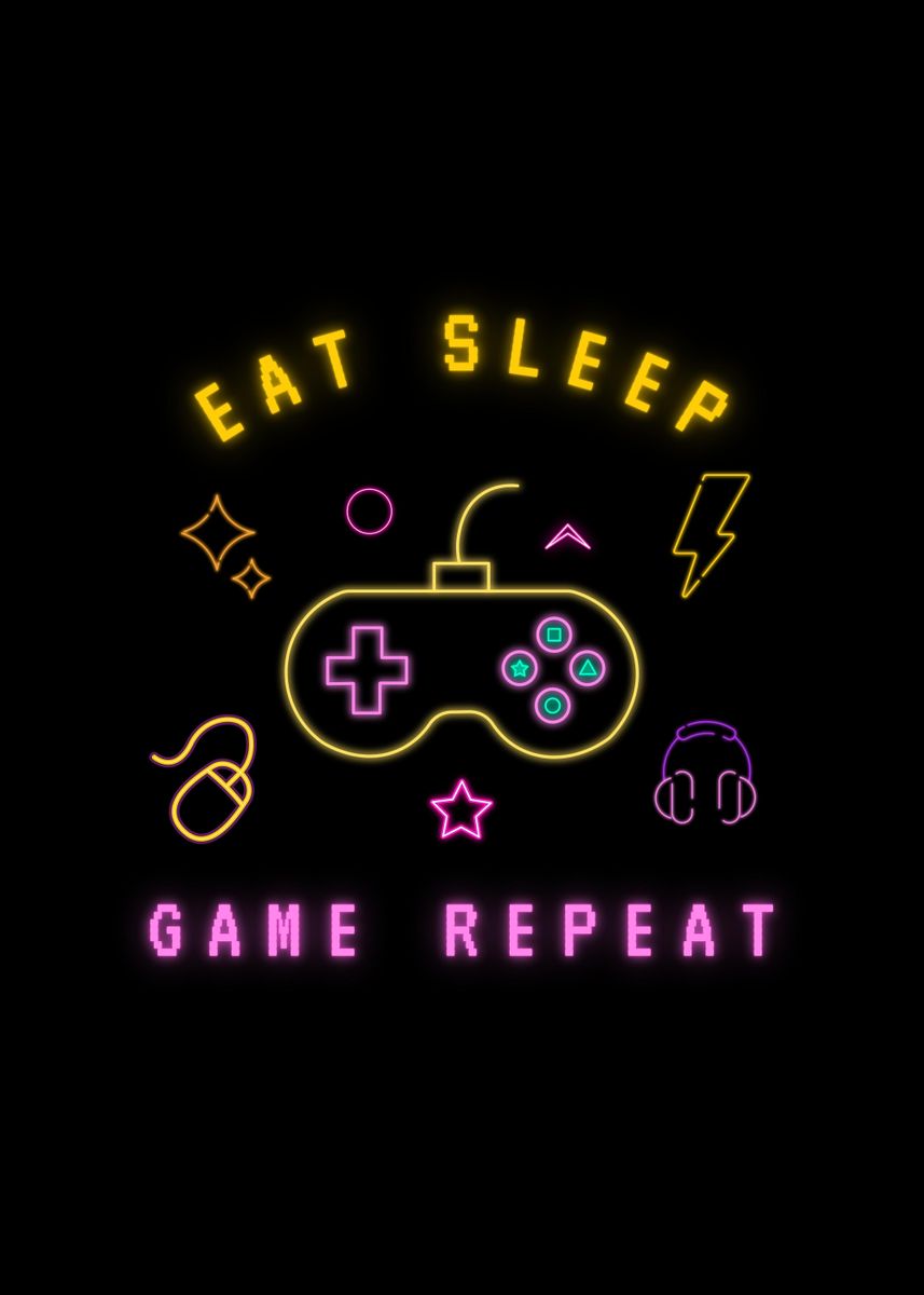 'gaming quote' Poster by Amateras Design | Displate