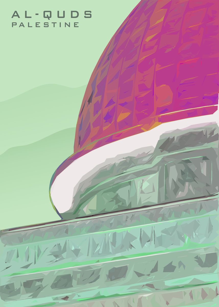 'Al Quds Palestine Design' Poster, picture, metal print, paint by Omar ...