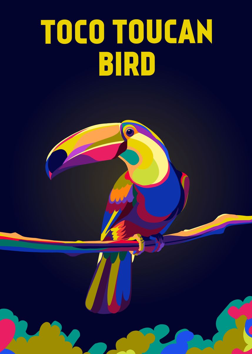 'Toco Toucan Bird Popart' Poster, picture, metal print, paint by 4 Epic ...
