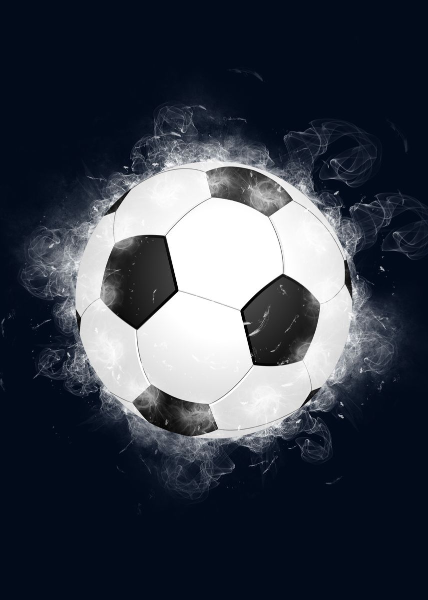 'football smoke' Poster, picture, metal print, paint by Soft Brush ...