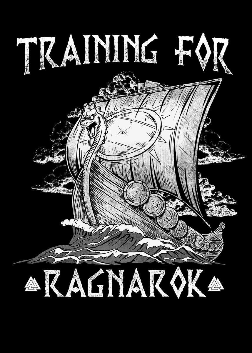 'Training for Ragnarok' Poster, picture, metal print, paint by biNutz ...