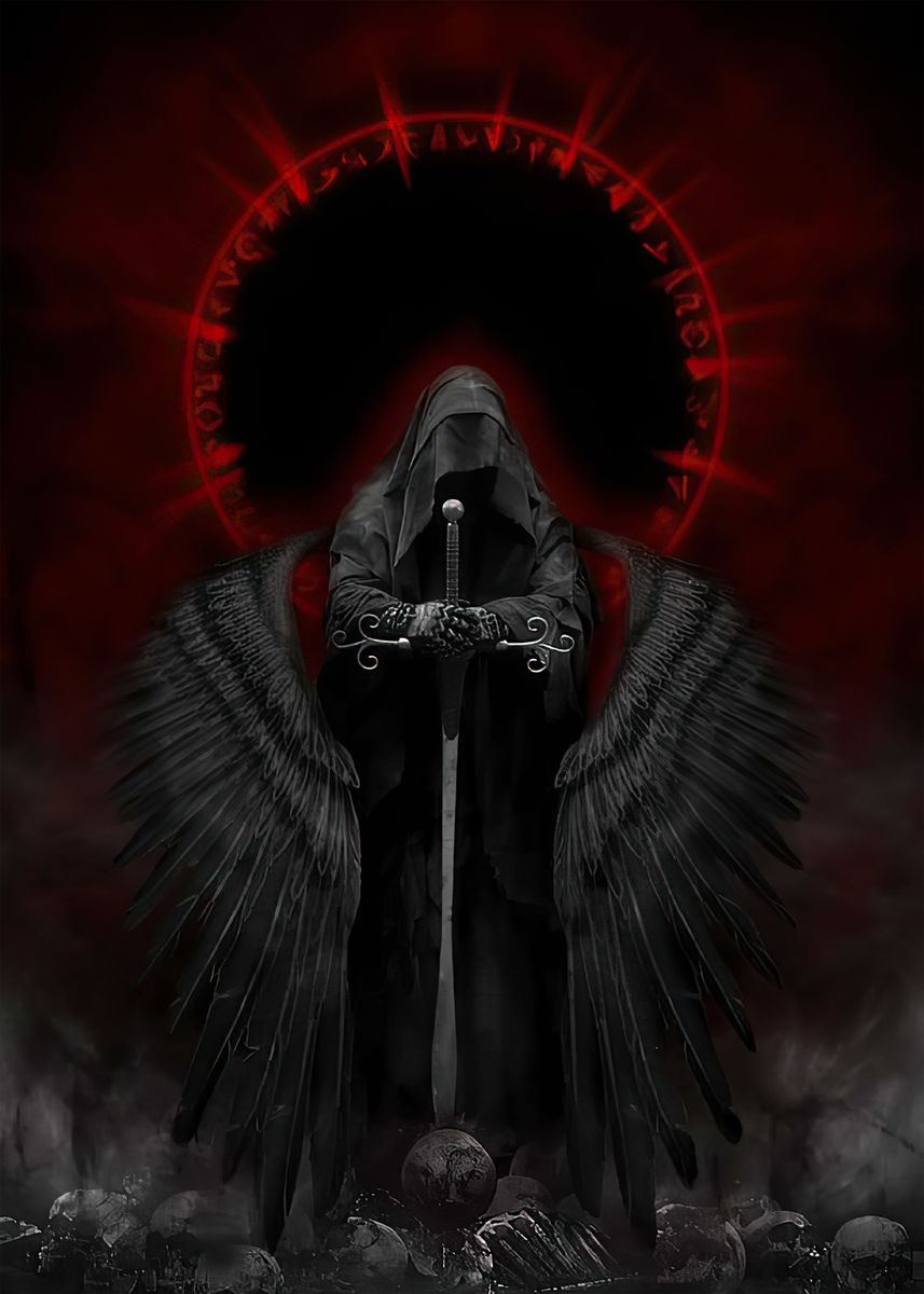 'Grim reaper' Poster, picture, metal print, paint by CuteGirl | Displate