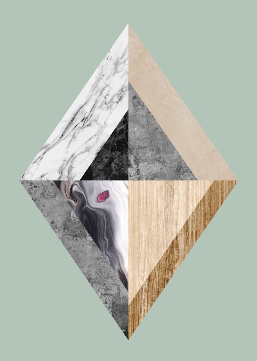 'Collage in polygons 8' Poster by Vitor Costa | Displate