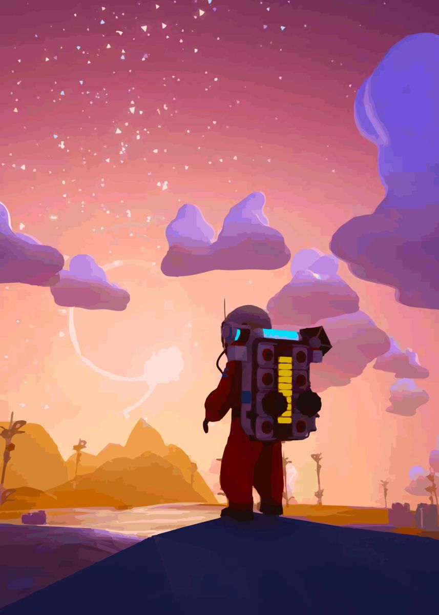 'Astroneer' Poster, picture, metal print, paint by AM88 art | Displate
