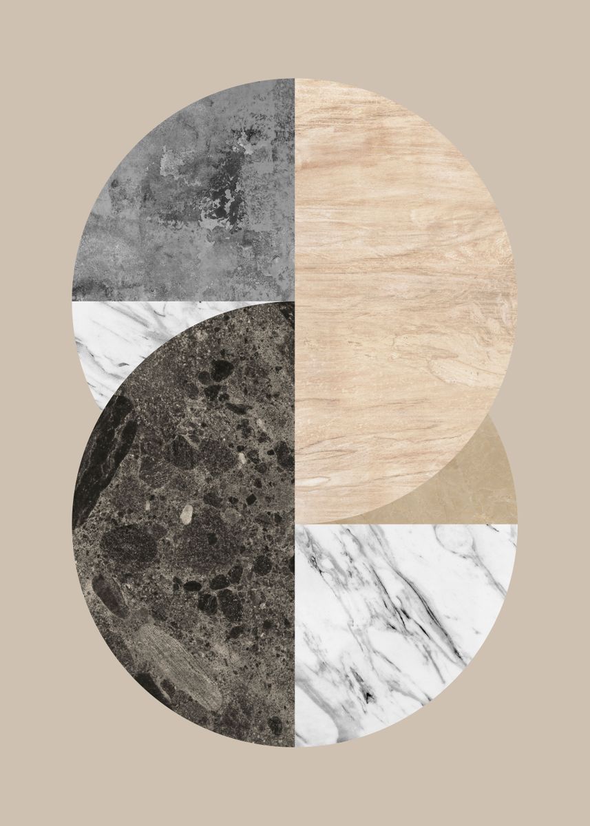 'Collage in polygons 7' Poster, picture, metal print, paint by Vitor ...