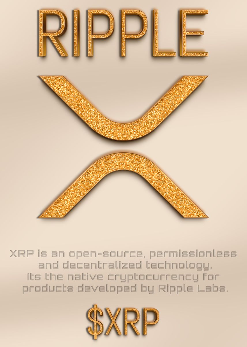 'Ripple XRP' Poster, picture, metal print, paint by Cherney | Displate