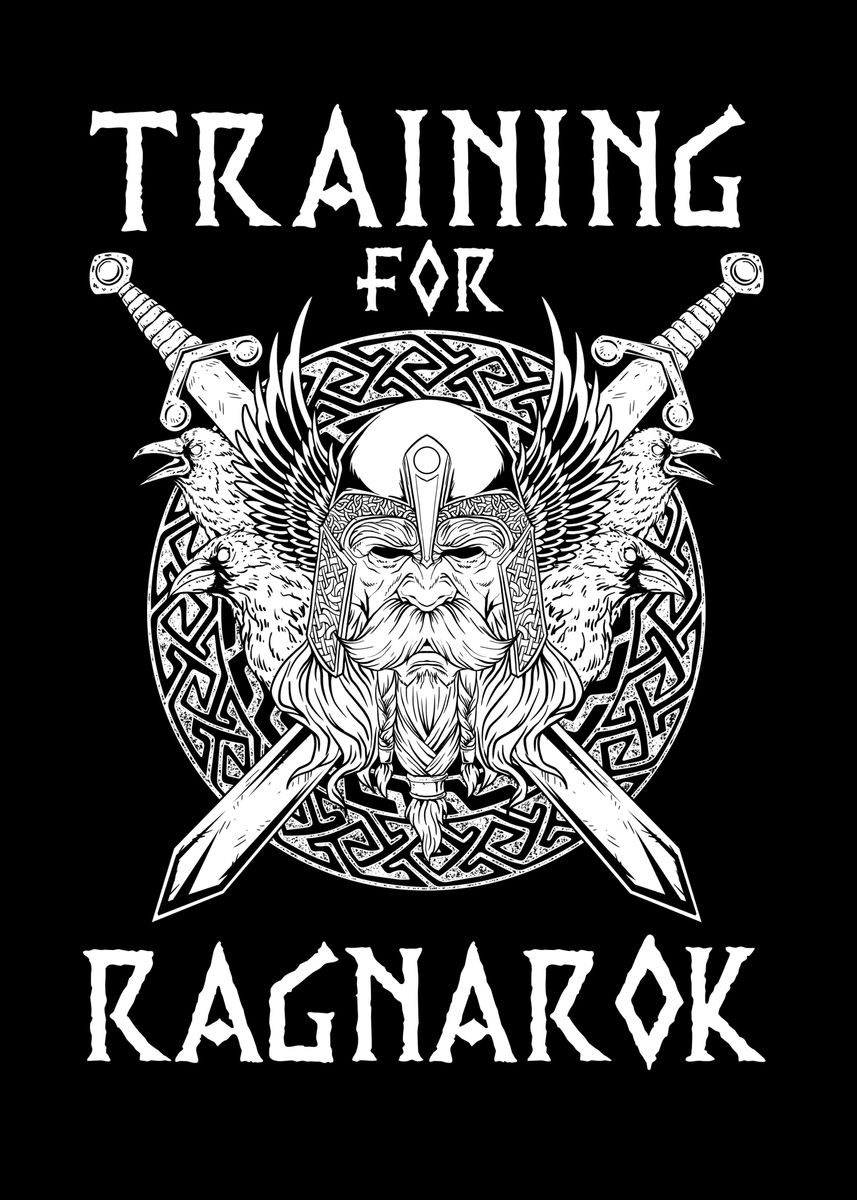 'Training for Ragnarok' Poster, picture, metal print, paint by biNutz ...