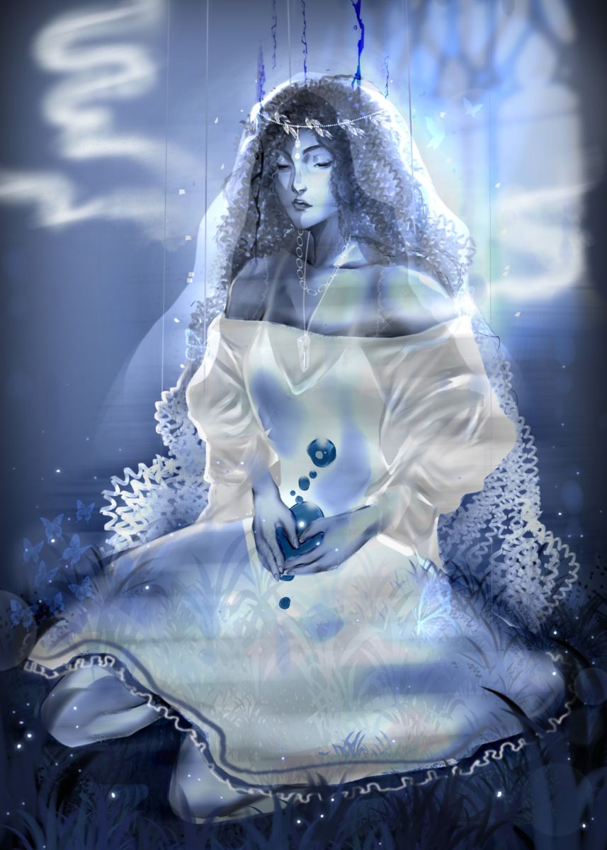 'Ghost' Poster, picture, metal print, paint by Lunarsteinn | Displate