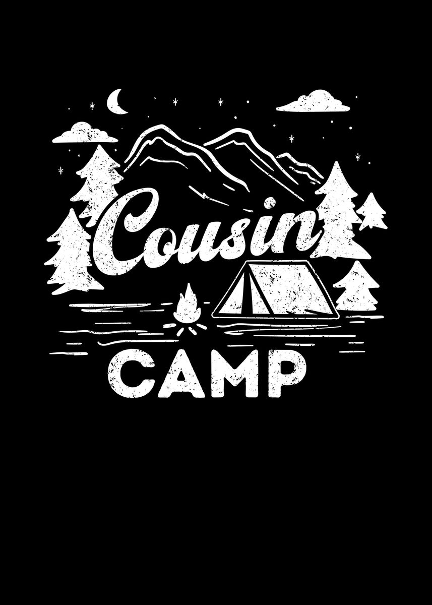 'Cousin Camp' Poster, picture, metal print, paint by Uwe Seibert | Displate