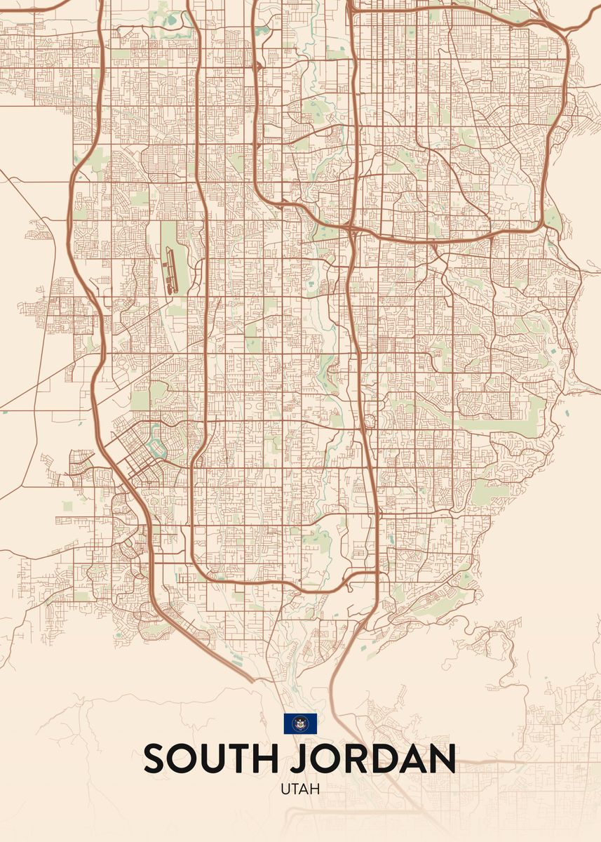 'South Jordan UT' Poster, picture, metal print, paint by IMR Designs ...