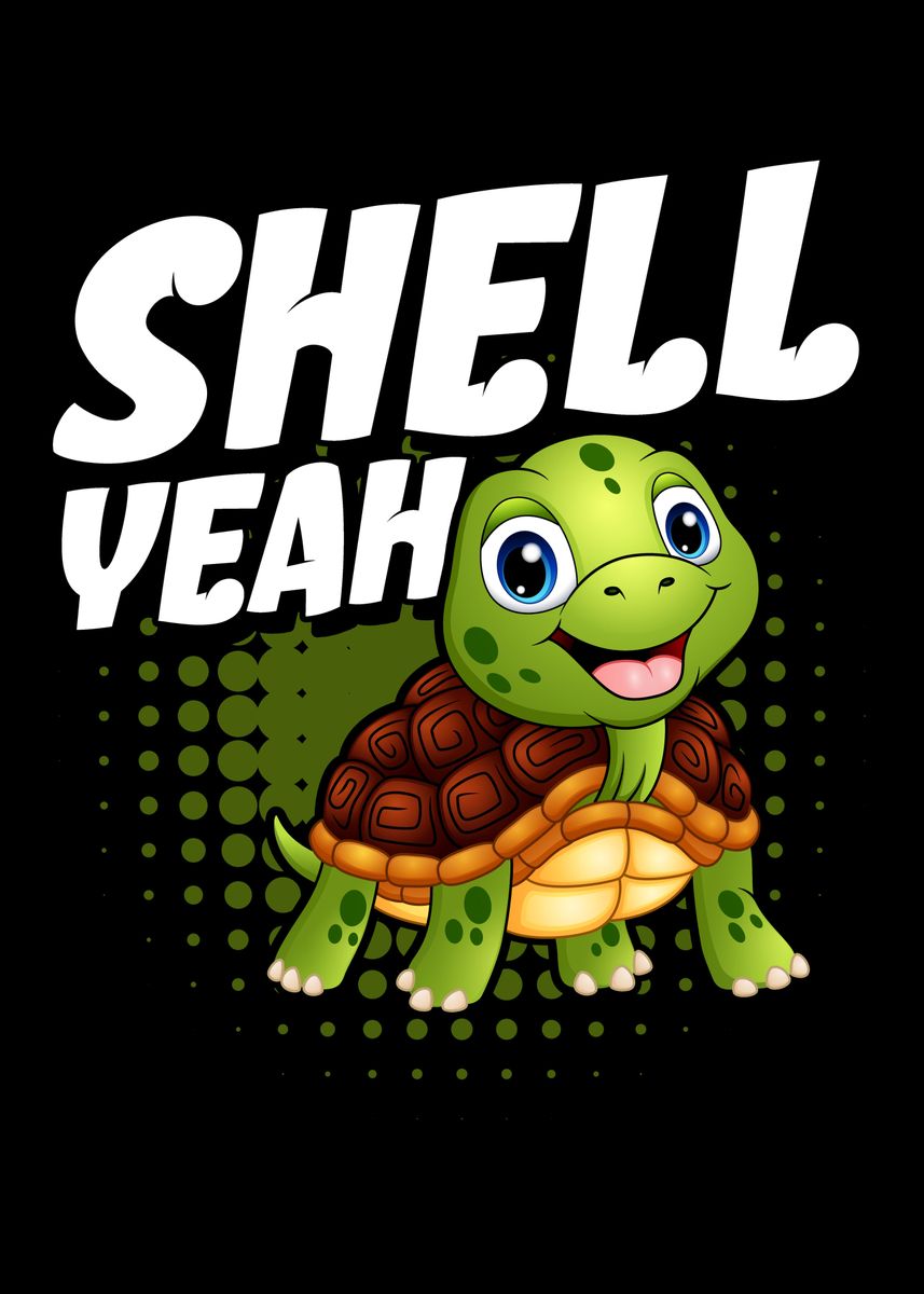 'Shell Yeah' Poster, picture, metal print, paint by ZS C O M M E R C E ...